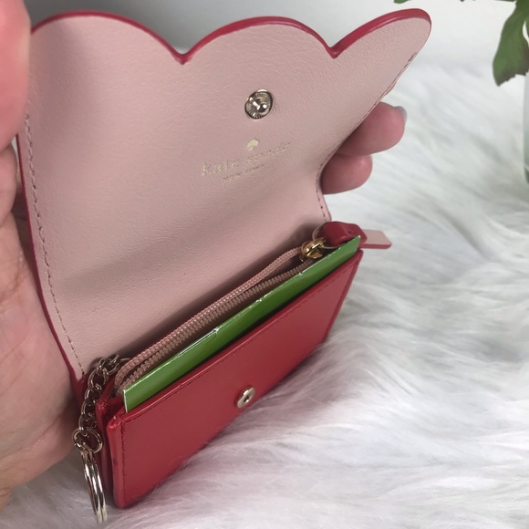 kate spade | Bags | Kate Spade Red Scalloped Wallet | Poshmark